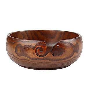 Hilitand Yarn Bowl,Handcrafted Yarn Ball/Skein Storage Bowl Holder Crochet Yarn Holder Bowl with Holes for Knitting & Crochet Yarn Storage(18-20CM)