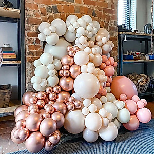 White Sand Balloons Latex Balloons 12inch 50pcs Nude White Party Balloons Thick Baby Shower Balloons Wedding Birthday Gender Reveal Party Decorations Supplies