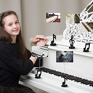 Wenqik 6 Pieces Musical Note Photo Balloon Holder Table Number Holders Place Card Holder Photo Clips Holder Music Note Decoration for Home Picture Themed Party Birthday Wedding Gifts Arts, 3 Styles