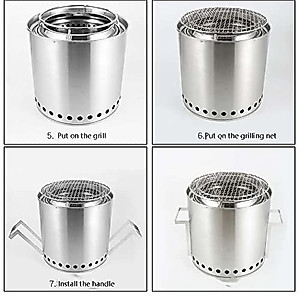 TWDYC Camping Wood Stove Portable Burner Tourist Lightweight Folding Cooker Firewood Outdoor Survival Trekking Hiking Picnic