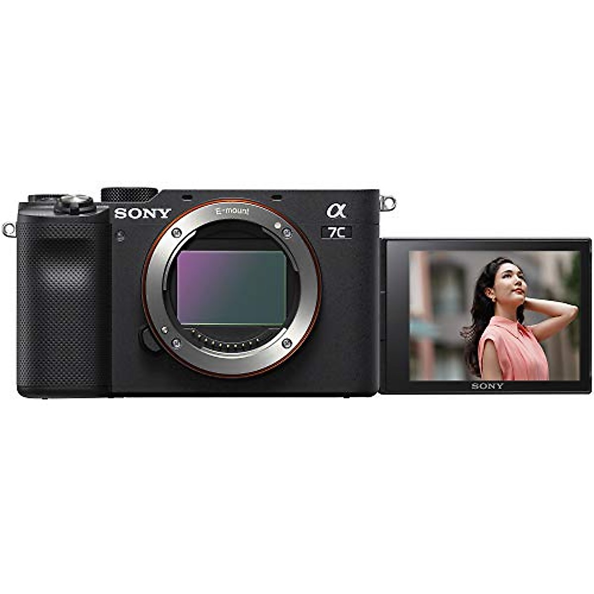 Sony a7C Mirrorless Full Frame Camera Alpha 7C Interchangeable Lens Body Only Black ILCE7C/B Bundle with Deco Gear Case + Extra Battery + Flash + Filters + 64GB Card + Software Kit and Accessories