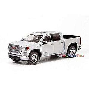2019 GMC Sierra 1500 SLT Crew Cab 4x4 Pickup Truck with Sunroof White Timeless Legends Series 1/24-1/27 Diecast Model Car by Motormax"""