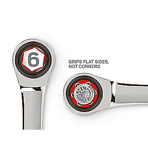 TEKTON 1/2 Inch Stubby Ratcheting Combination Wrench | WRN50010