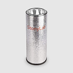 stonylab Dewar Flask, Cylindrical Form Borosilicate Glass Dewar Flask with Aluminum Base, 210mm Interior Depth and 70mm Interior Diameter for Laboratory, 665ml