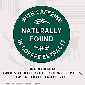 Starbucks Dark Roast K-Cup Coffee Pods with 2X Caffeine — for Keurig Brewers, 10 Count (Pack of 6)