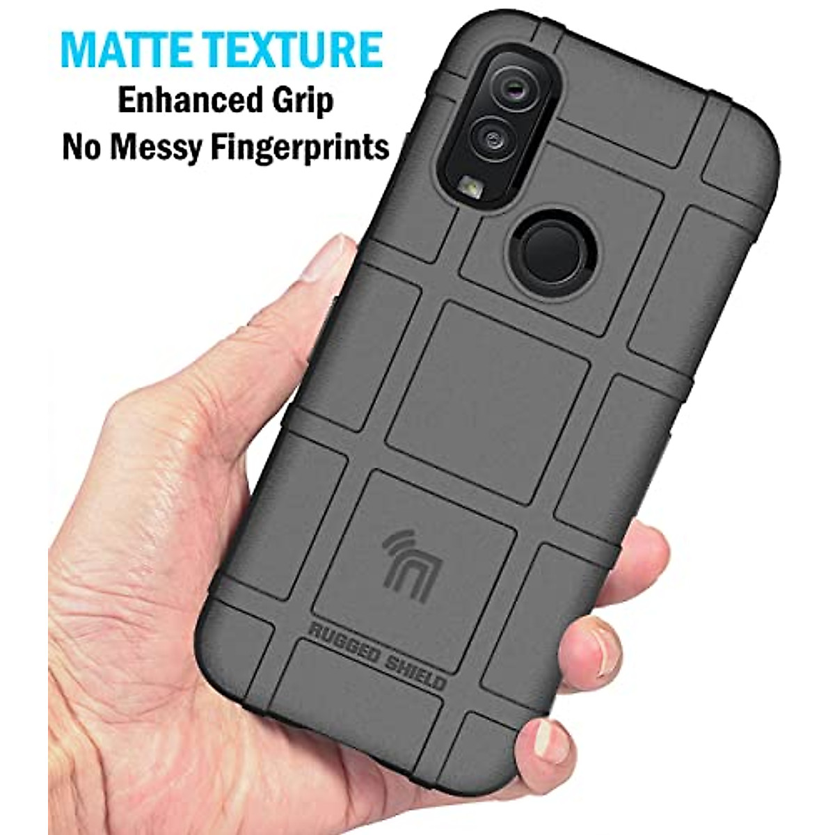 Nakedcellphone Special Ops Series Compatible with Verizon Kyocera DuraSport 5G UW Phone (C6930) Case, Tactical Armor Rugged Shield Cover [Anti-Fingerprint, Matte Grip Texture] - Black