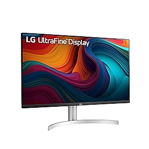 LG 32UN550-W Monitor 32" UHD (3840 x 2160) Display, DCI-P3 90% Color Gamut, HDR 10, AMD FreeSync, Borderless Design, Tilt/Height Adjustable Stand - Silver