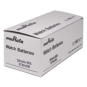 Murata CR1616 Battery DL1616 ECR1616 3V Lithium Coin Cell (100 Batteries)