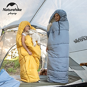 Naturehike Child's Sleeping Bag Camping Multi-Use Sleeping Sack Children's Growing Can Be Lengthen Foldable Storage Splicing Waterproof Ultralight Portable for Hiking Outdoor to Keep Warm (Yellow)