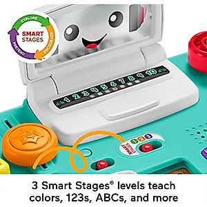 Fisher-Price Laugh & Learn Baby & Toddler Toy Mix & Learn Dj Table Musical Activity Center With Lights & Sounds For Ages 6+ Months