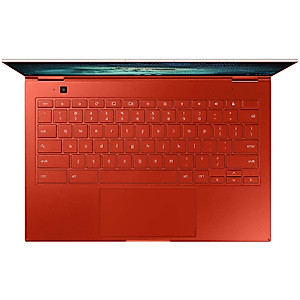 SAMSUNG 13.3" Galaxy Chromebook Laptop Computer w/ 256GB Storage, 8GB RAM, 4K AMOLED Touchscreen Display, HD Intel Core I-5 Processor, Ultra Slim, US Warranty, Fiesta Red