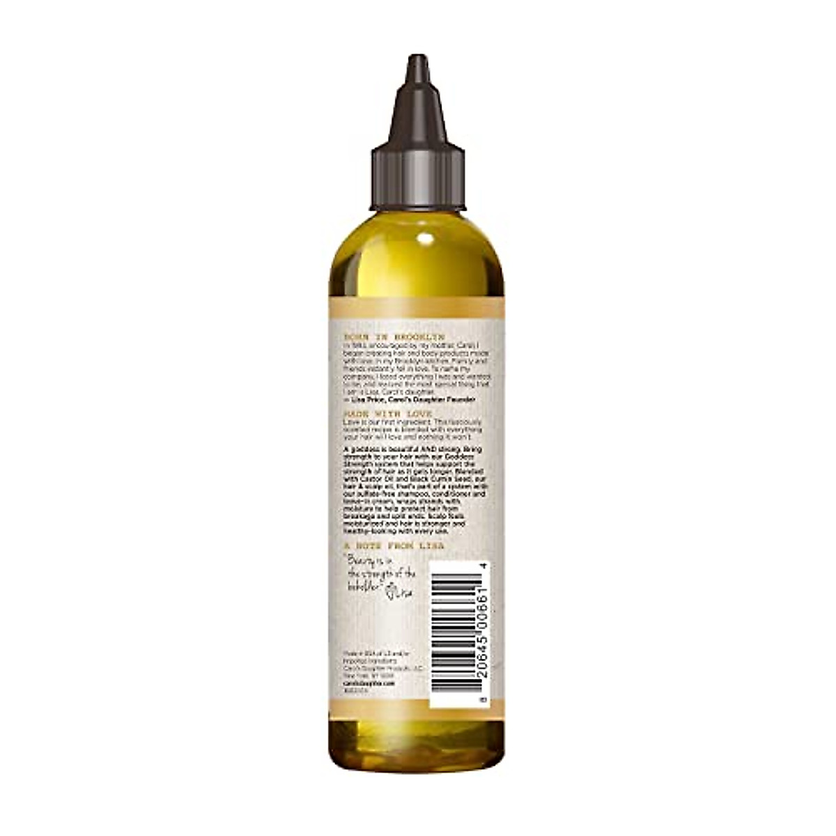 Carol’s Daughter Goddess Strength 7 Oil Blend Scalp & Hair Treatment Oil to Strengthen & Lengthen Curls – with Castor Oil, Olive Oil, Jojoba Oil - For Wavy, Curly, Coily, Natural Hair, 4.2 fl oz