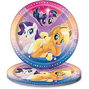 Unique Industries Round Dessert Paper Plates - 7", My Little Pony, 8 Pcs