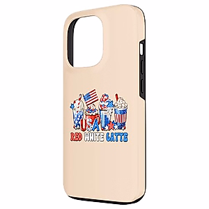 iPhone 13 Pro Funny Fourth Of July Coffee Mugs For Women Red White Latte Case