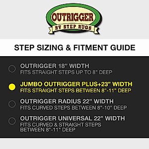 Prest-O-Fit 2-0354 Outrigger RV Step Rug Black Onyx 23 In. Wide