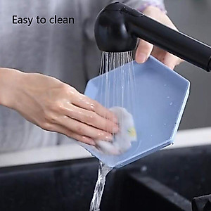 BangBoom 10 Pack Reusable Wheat straw Saucer, 5 Colors Premium Appetizer Plates, Unbreakable Small Dessert Saucer, Lightweight Colorful Snack Tableware Set for Fruit, Candy, Side Dishes. (Hexagonal)