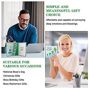WhatSign Boss Day Card for Women Men - 3D Pop Up Boss Day Gifts Cards with Envelope National Bosses Day Appreciation Card Boss Christmas Birthday Gift Ideas or Male Female Boss from Employee