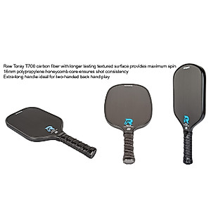 Ronbus R1.16/R2.16/R3.16 Raw Toray T700 Carbon Fiber Pickleball Paddle with 16 mm Polypropylene Honeycomb Core (R3.16)
