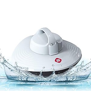 Grennix Pool Cleaner - Cordless Robotic Pool Vacuum for Above Ground & In-Ground Swimming Pool Automatic Water Cleaner with Top Handle, Robotic Underwater Cleaner with Filter（White3）
