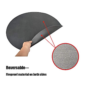 Fire Pit Mat, Bonfires, Lawn, Patio, Chiminea, Deck Defender, Under Grill Mat, BBQ Mat, Heat Shield, Fire Resistant Pad for Outdoors (30 Inch Round)