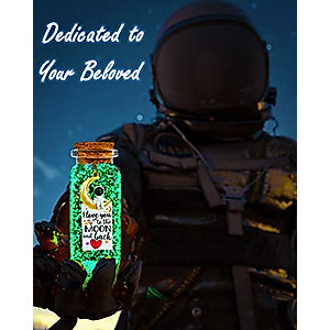 Anniversary Glow I Love You to the Moon and Back Message in a Bottle Presents Cute Romantic Gifts for Him Her Boyfriend Girlfriend Husband Wife Couples Fun Birthday Christmas Present Valentines Gift