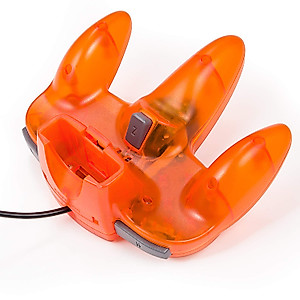 LUXMO PREMIUM Classic N64 USB Controller, USB N64 Gamepad Joystick PC Controllers for Windows PC Retro Pie (Clear Orange)