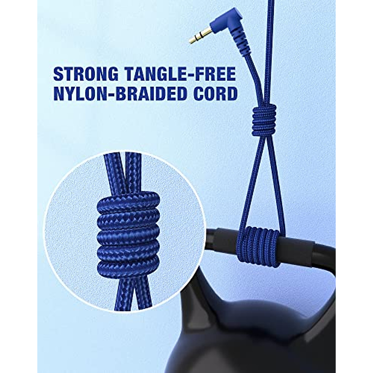 ELECDER i45 On-Ear Headphones with Microphone - Foldable Stereo Bass Headphones with No-Tangle 1.5M Cord, 3.5MM Jack, Portable Wired Headphones for School/Kids/Teens/Smartphones/Travel/Tablet - Blue