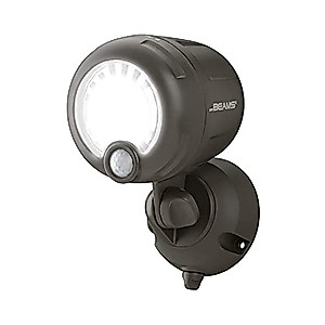 Beams MB360XT 200 Lumen Wireless Battery Operated Powered Motion Sensing LED Spotlight, 1-Pack, Brown
