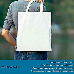 WHITEWRAP Canvas Grocery Bag, Canvas Shopping Bag with Handle Reusable Tote bags(15"x16", 3- Pack)