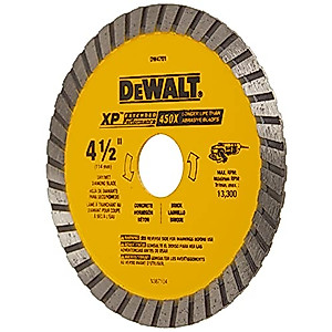 DEWALT Diamond Blade, Dry or Wet Cutting, Continuous Rim, 7/8-Inch Arbor, 4-1/2-Inch (DW4701)