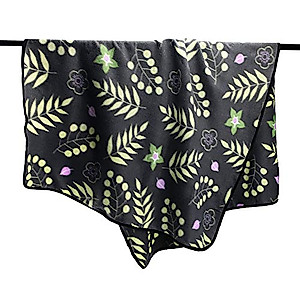 forestfish Fleece Throw Blanket Cozy Soft Portable Travel Blanket Compact for Long Car Airplane Train Rides 60" x 40", Flower