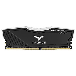 TEAMGROUP T-Force Delta RGB DDR4 32GB (2x16GB) 3600MHz (PC4-28800) CL18 Desktop Gaming Memory Module Ram Black - TF3D432G3600HC18JDC01