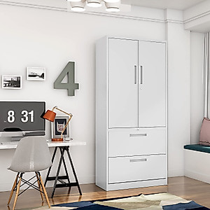 Anxxsu Metal File Cabinet with 2 Drawers, Lateral File Cabinets for Home Office, Storage Cabinet with Adjustable Shelves, Locking File Cabinet for Letter/Legal/A4 Size Files (Assemble Required)