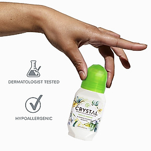 Crystal Deodorant - Mineral Roll on Vegan Deodorant for Women and Men, Vanilla Jasmine - 2.25 fl. oz. (Pack of 3)