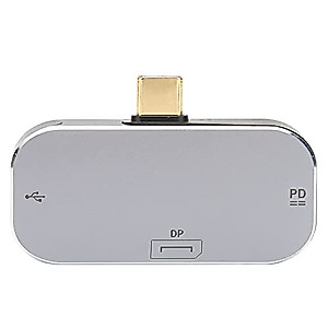 BTIHCEUOT 3 in 1 USB C to DP Adapter, Power Supply High Speed Plug and Play USB C Docking Station for Home for Office for Travel