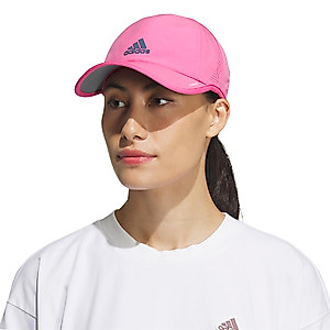 adidas Women's Superlite 2 Relaxed Adjustable Performance Hat, Pulse Magenta Pink/Preloved Ink Blue, One Size