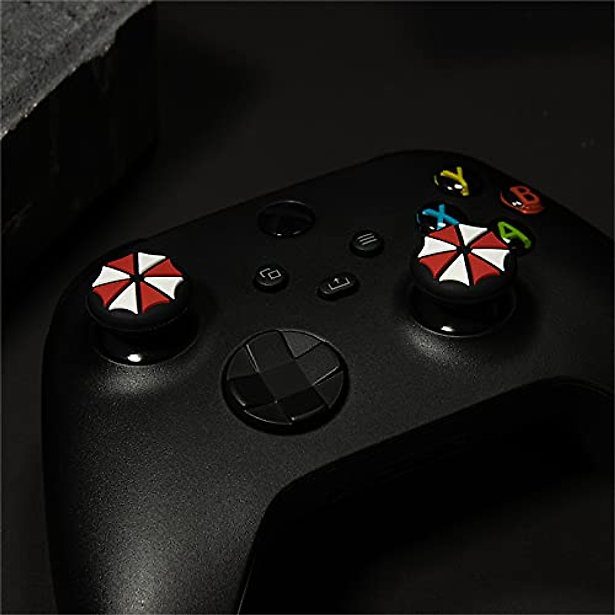 Numskull Official Resident Evil LED USB Type-C Cable and Thumb Stick Grips - 1.5m Fast Charging Lead, Xbox Series X Controller Mod
