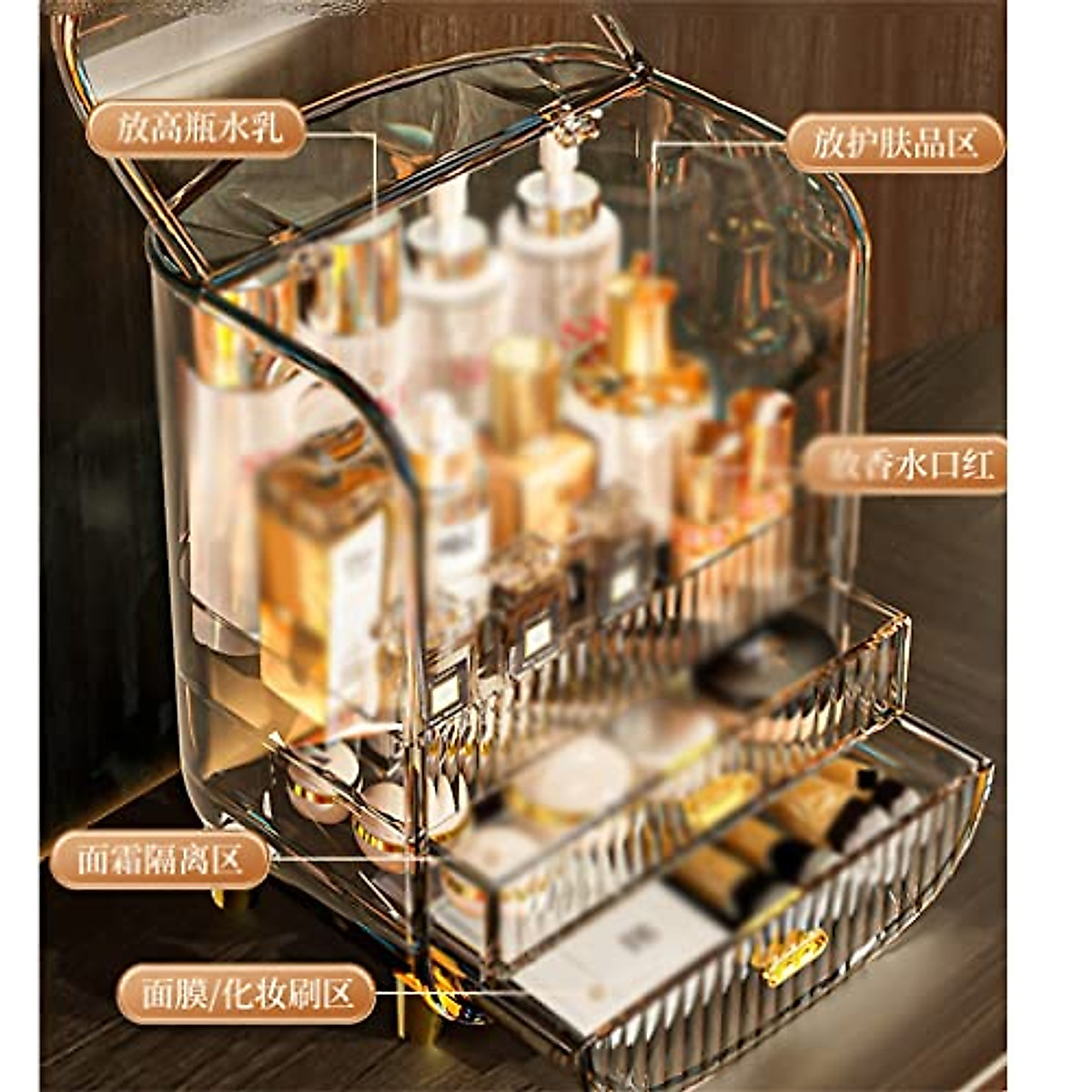 YYDEDIAN Cosmetic Organizer Skincare Desktop Shelf Dressing Table Mask Organizer Large Capacity