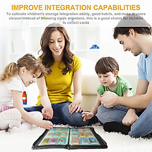 sabermaster Trading YGO Card Binder, Fits 900 Cards Card Collector Album Holder,with 50 Removable Sleeves Toys Gifts for Boys Girls