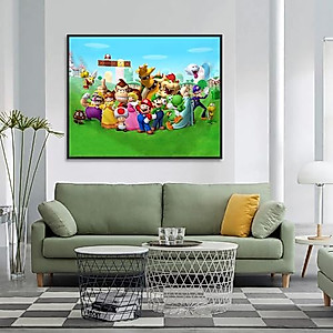 GemZono Diamond Painting Kit, 5D Carton Diamond Art for Adults & Kids, Full Drill Diamond Dots, Extra Diamonds, DIY Home Wall Decor Gifts 12x16inch