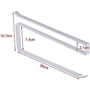 Mihao 2 Packs Kitchen Cabinet Cupboard Under Shelf Storage Paper Towel Roll Holder Dispenser Napkins Rack, White