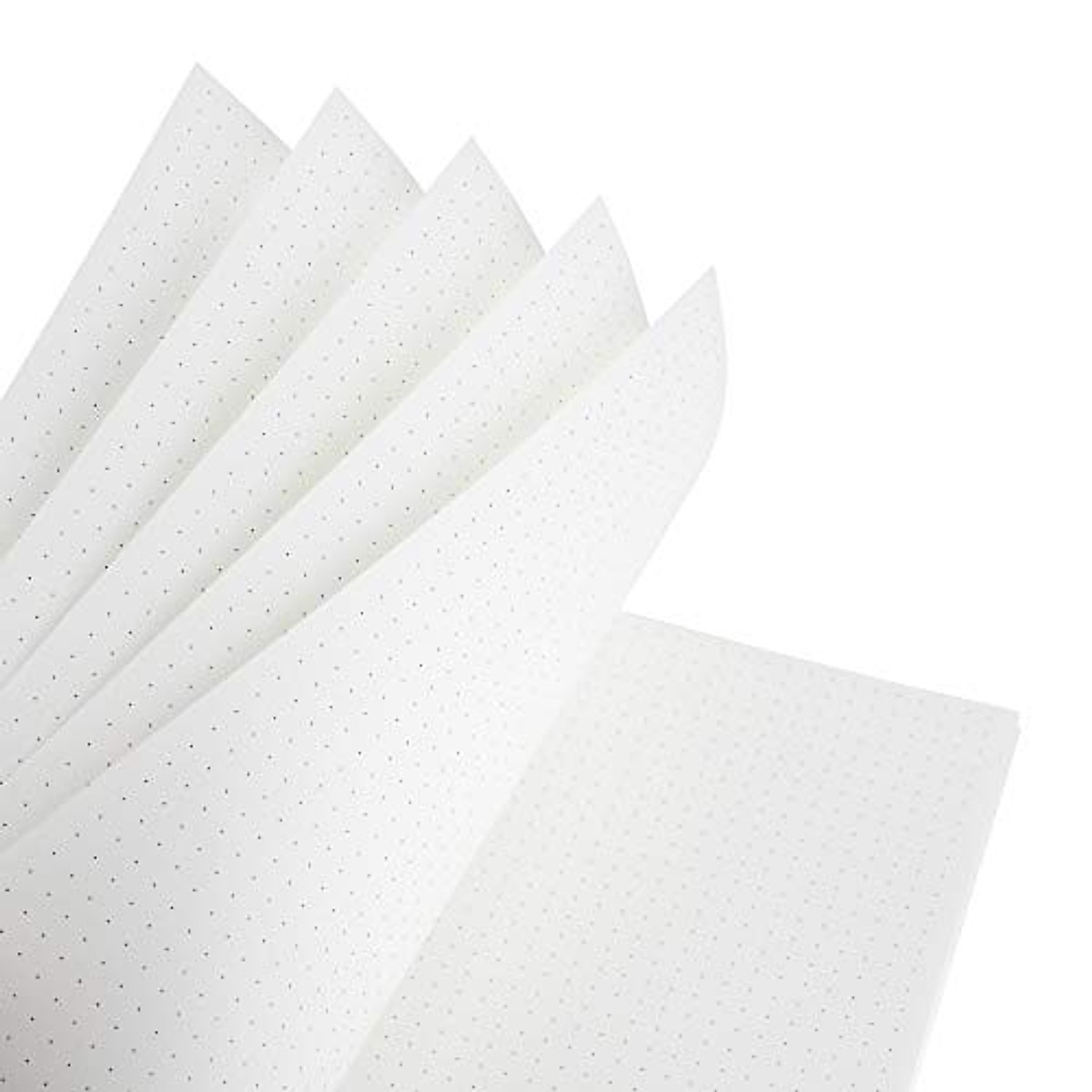 HULYTRAAT Hardcover Dot Grid Notebook, 5.8 x 8.38 Inches A5, Transparent, 160-Page 80-Sheet Spiral Journal (AWPPD1)