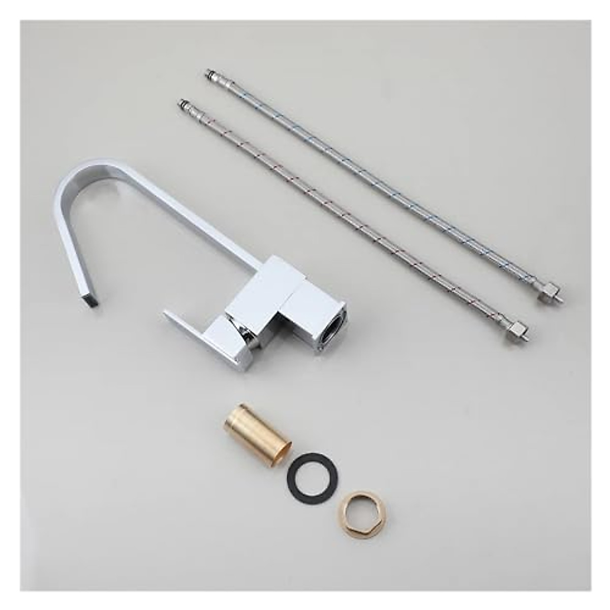 YAYAZUJI Bathroom Basin Faucet 360 Swivel Waterfall Spout Brass Bathtub Faucet Kitchen Mixer Faucet,Basin Faucet, Chrome, ZS-998