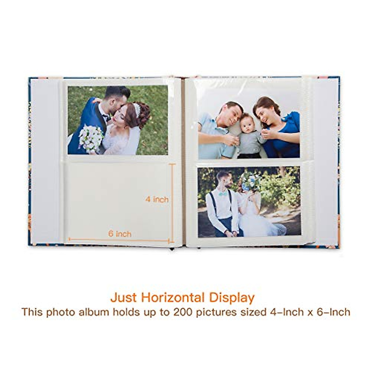Edian Baby Photo Album 4x6 Inches, Family Photo Albums Holds 200 Photos