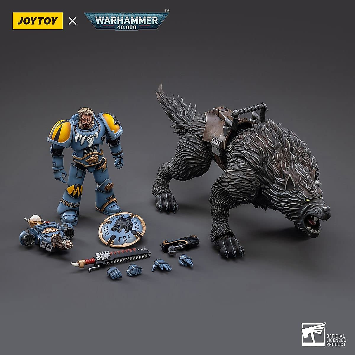 JOYTOY 1/18 Warhammer 40,000 Space Wolves Thunderwolf Cavalry Frode