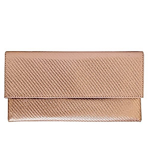 JNB Metallic Flat Clutch, Rosegold