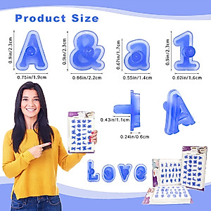 78Pcs Alphabet Cake Stamp Upper and Lower Case Fun Characters, Edible Cookie Stamp Embossed Alphabet Number Tool, Food Grade Fondant Letter Cutters for DIY Cake Biscuit Decorating