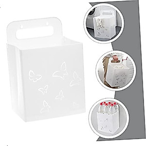 Cabilock Clothes Hamper for Cloth White Bedroom Household Mount Laundry Bag Baskets Foldable Organizer Wall Storage Plastic Multi-Function Hanging Collapsible Sorter Home Organization