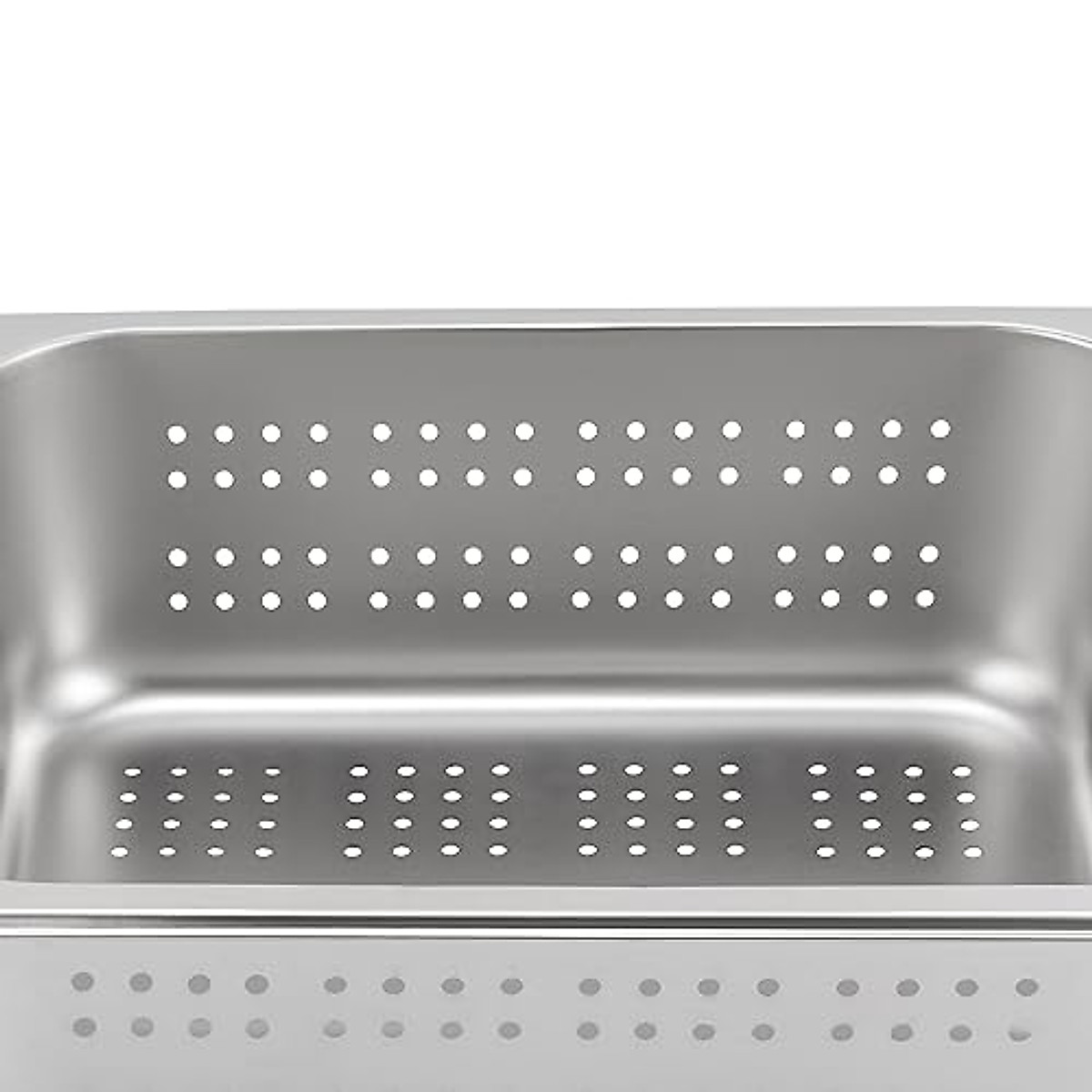 3 Pack Full Size Hotel Pan with Lid Set,1/2 Size 4 Inch,6 Inch Full Size Pan Perforated Steam Pan Steam Table Pan Cover Restaurant Supplies for Kitchen, Steam Table Tray