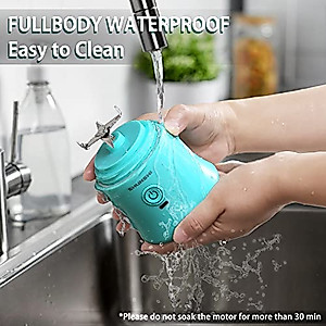 SHUNSHI Portable Blender 20 Oz, Personal Size Blender for Shakes and Smoothies with 6 Blades, Mini Small Smoothie Blender Bottles for Kitchen Home Office Gym Sports Travel (Mint)